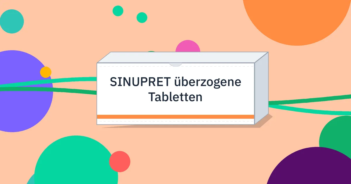 Symbolbild: Packung mit der Aufschrift SINUPRET überzogene Tabletten (PZN 02493308) – Verfügbarkeit und Bezug in Apotheken in Frankfurt am Main