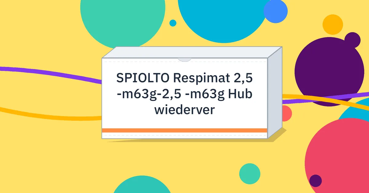 Symbolbild: Packung mit der Aufschrift SPIOLTO Respimat 2,5 -m63g-2,5 -m63g Hub wiederver (PZN 16499237) – Verfügbarkeit und Bezug in Apotheken in Frankfurt am Main