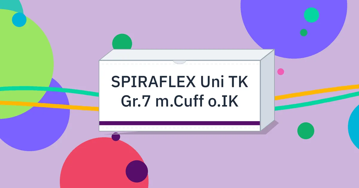 Symbolbild: Packung mit der Aufschrift SPIRAFLEX Uni TK Gr.7 m.Cuff o.IK (PZN 06847708) – Verfügbarkeit und Bezug in Apotheken in Frankfurt am Main