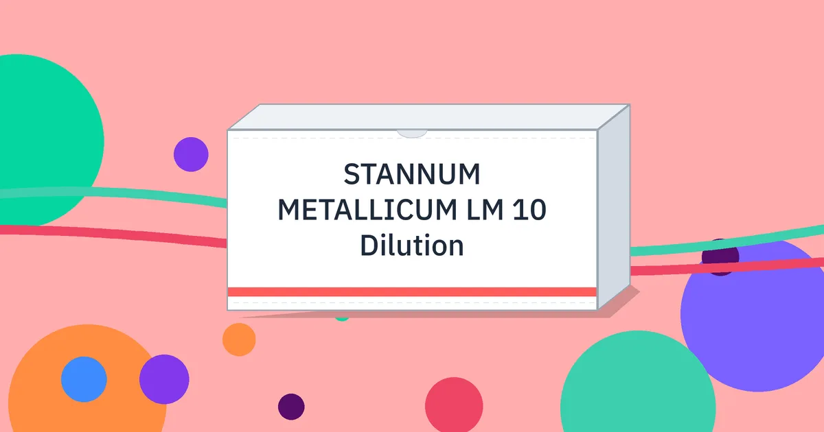 Symbolbild: Packung mit der Aufschrift STANNUM METALLICUM LM 10 Dilution (PZN 13199144) – Verfügbarkeit und Bezug in Apotheken in Frankfurt am Main
