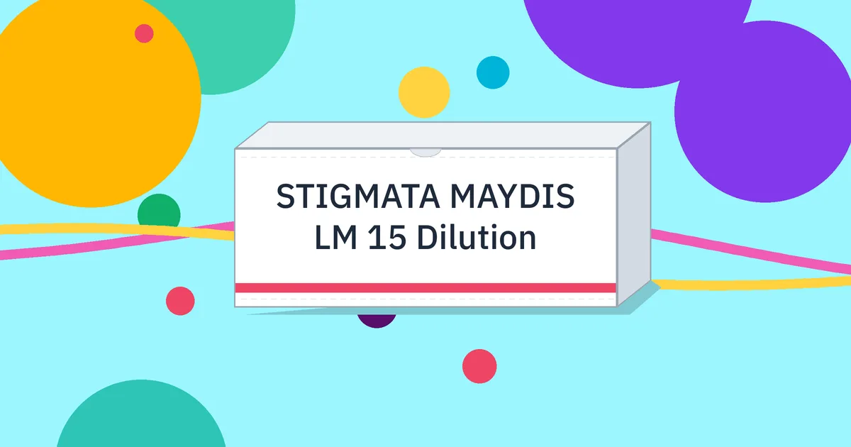 Symbolbild: Packung mit der Aufschrift STIGMATA MAYDIS LM 15 Dilution (PZN 13200924) – Verfügbarkeit und Bezug in Apotheken in Frankfurt am Main