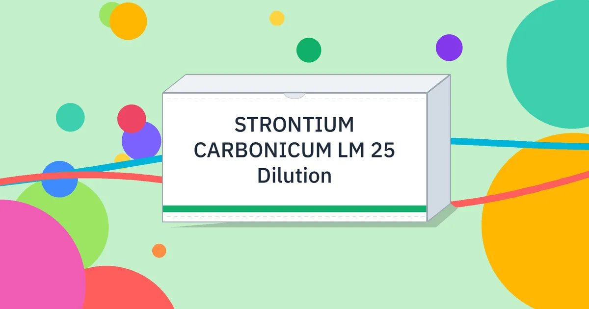Symbolbild: Packung mit der Aufschrift STRONTIUM CARBONICUM LM 25 Dilution (PZN 13203265) – Verfügbarkeit und Bezug in Apotheken in Frankfurt am Main