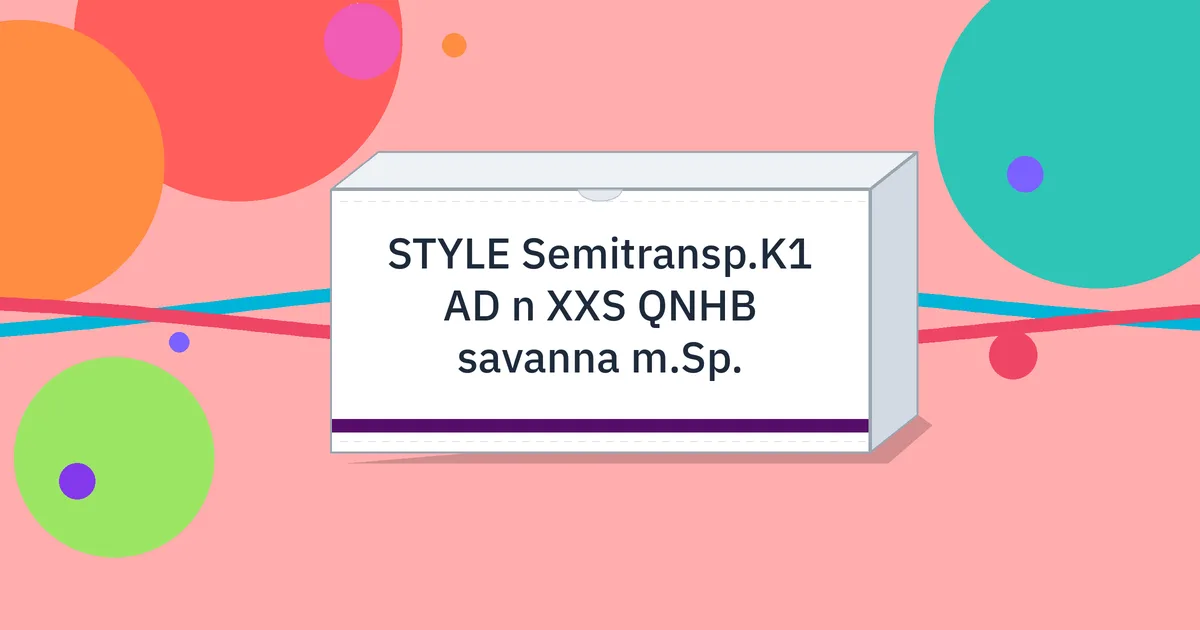 Symbolbild: Packung mit der Aufschrift STYLE Semitransp.K1 AD n XXS QNHB savanna m.Sp. (PZN 18870463) – Verfügbarkeit und Bezug in Apotheken in Frankfurt am Main
