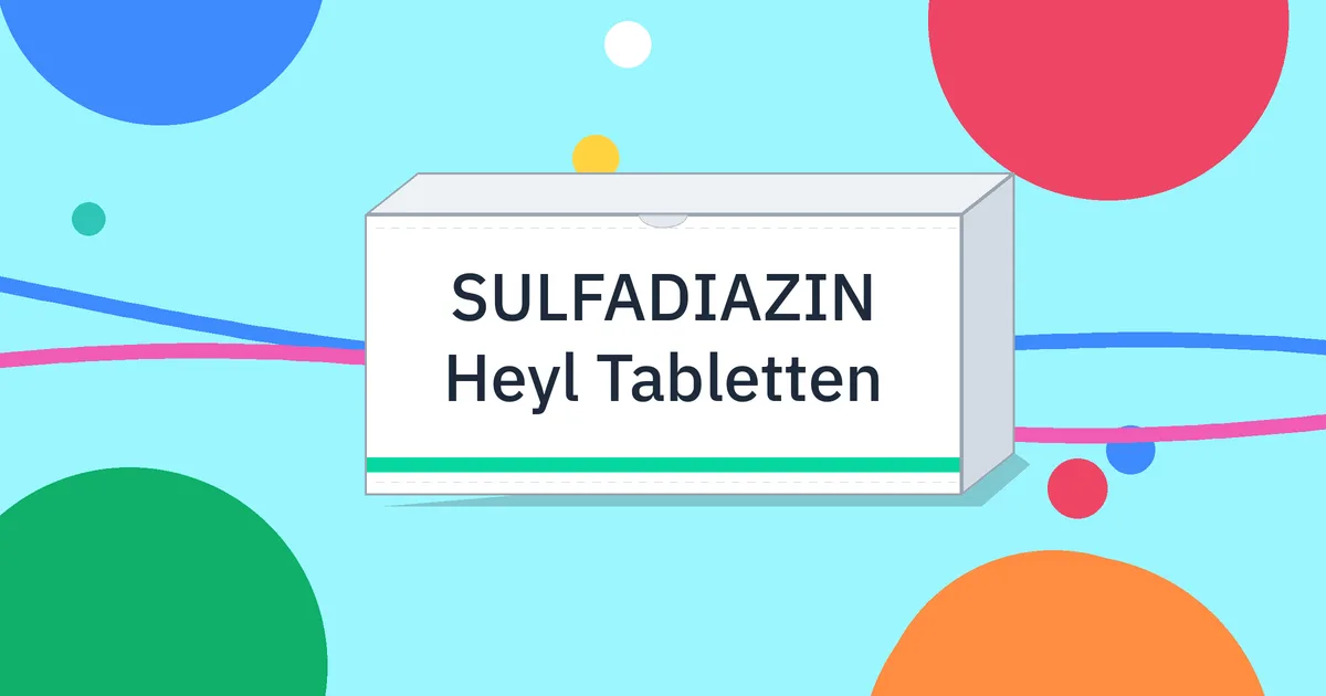 Symbolbild: Packung mit der Aufschrift SULFADIAZIN Heyl Tabletten (PZN 07342123) – Verfügbarkeit und Bezug in Apotheken in Frankfurt am Main