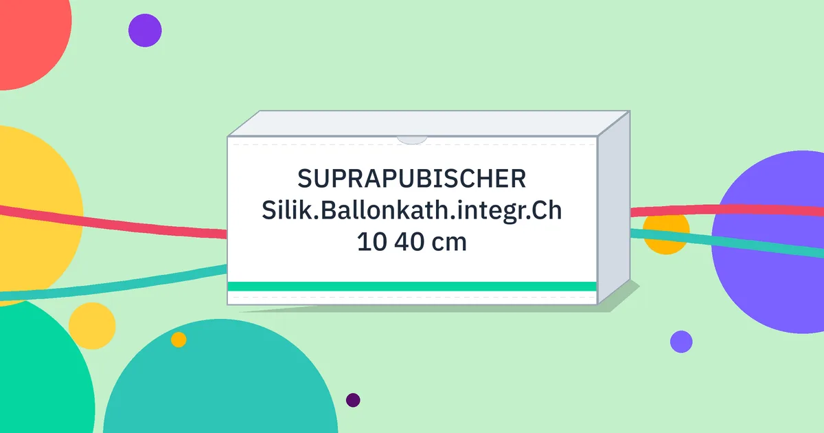 Symbolbild: Packung mit der Aufschrift SUPRAPUBISCHER Silik.Ballonkath.integr.Ch 10 40 cm (PZN 10981720) – Verfügbarkeit und Bezug in Apotheken in Frankfurt am Main