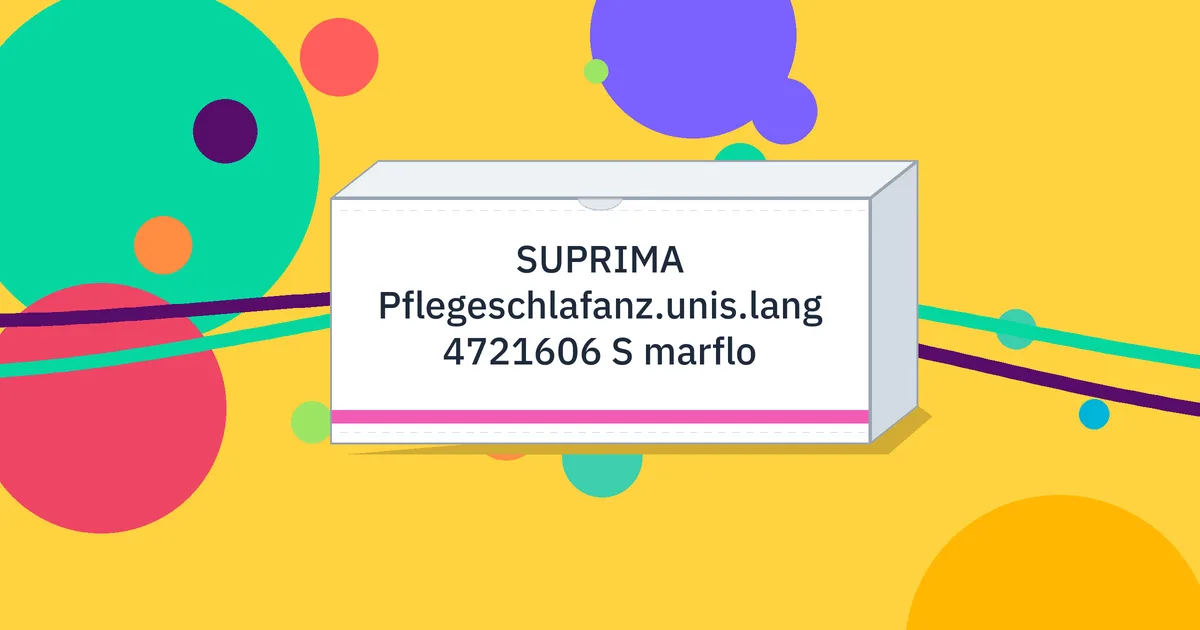 Symbolbild: Packung mit der Aufschrift SUPRIMA Pflegeschlafanz.unis.lang 4721606 S marflo (PZN 18400964) – Verfügbarkeit und Bezug in Apotheken in Frankfurt am Main