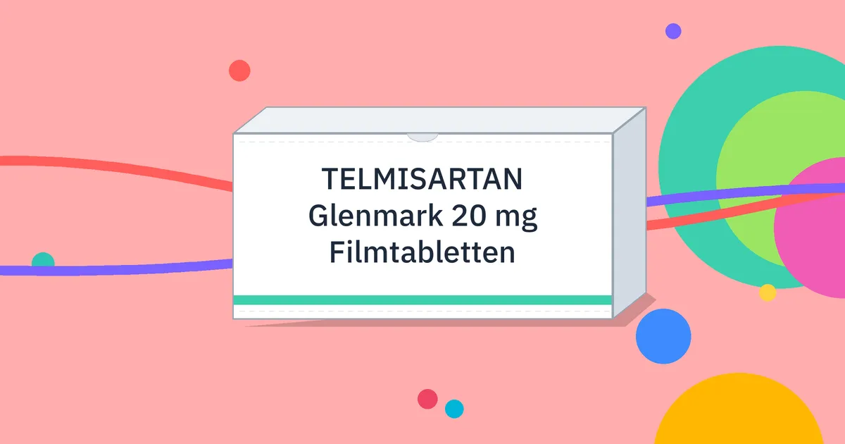 Symbolbild: Packung mit der Aufschrift TELMISARTAN Glenmark 20 mg Filmtabletten (PZN 11047631) – Verfügbarkeit und Bezug in Apotheken in Frankfurt am Main