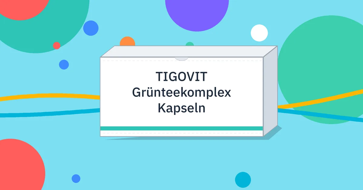 Symbolbild: Packung mit der Aufschrift TIGOVIT Grünteekomplex Kapseln (PZN 14227629) – Verfügbarkeit und Bezug in Apotheken in Frankfurt am Main