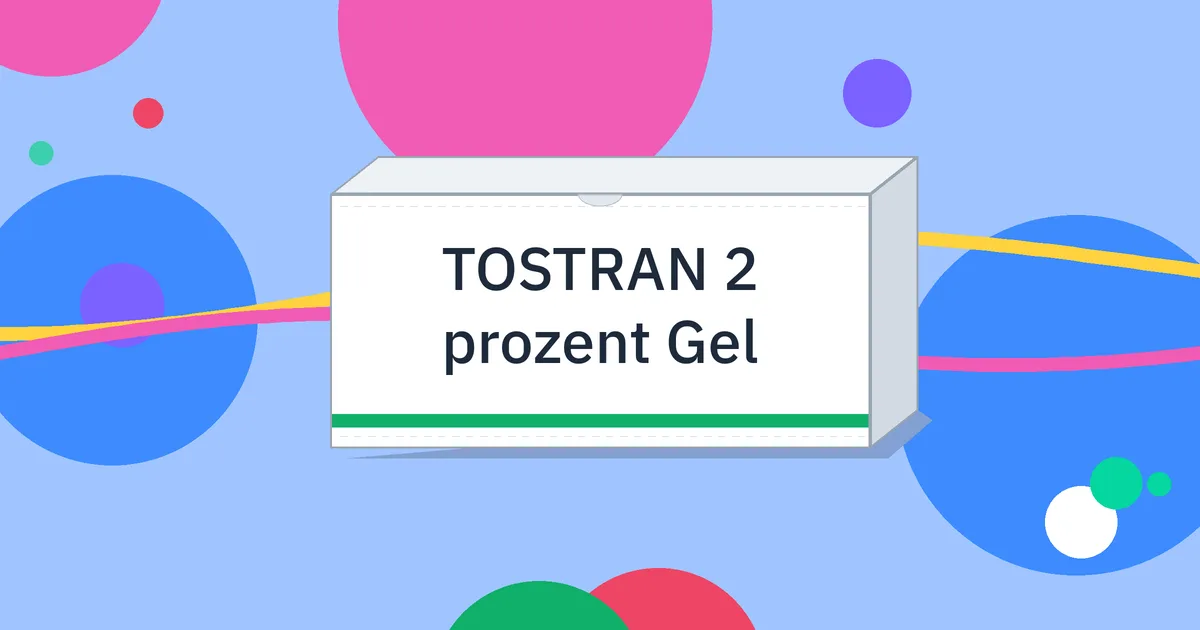 Symbolbild: Packung mit der Aufschrift TOSTRAN 2 prozent Gel (PZN 18253859) – Verfügbarkeit und Bezug in Apotheken in Frankfurt am Main