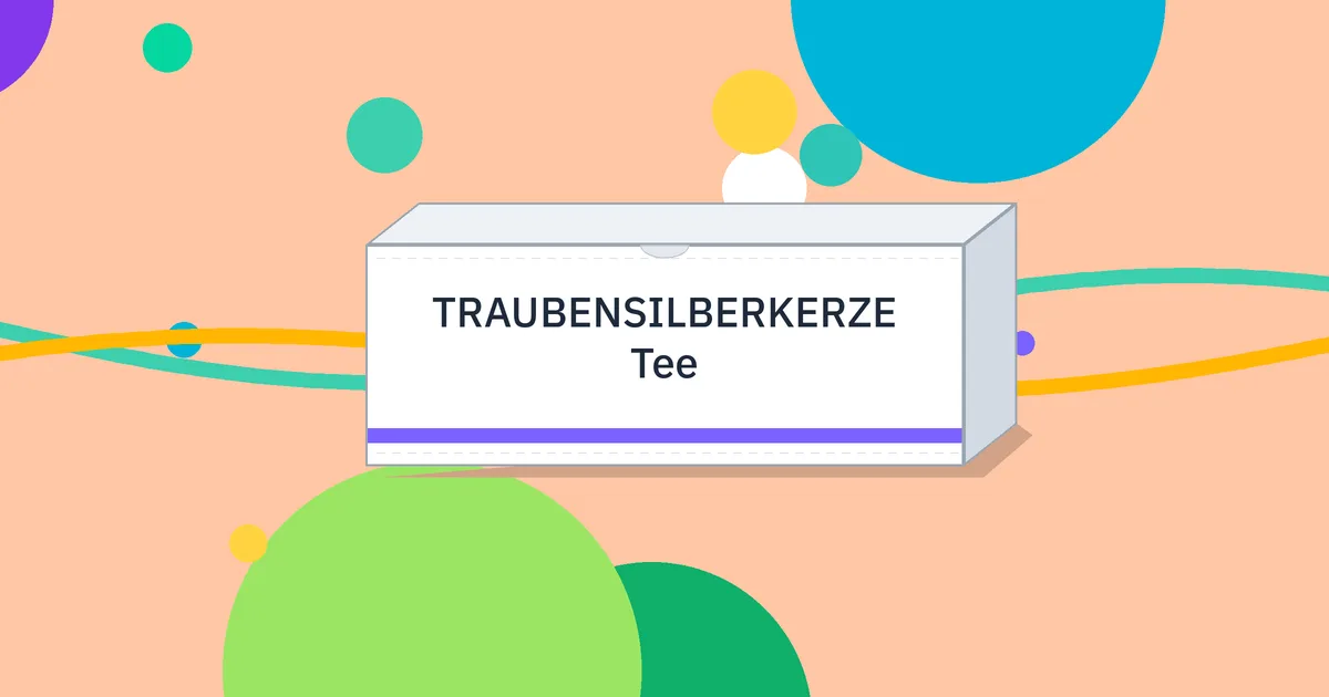 Symbolbild: Packung mit der Aufschrift TRAUBENSILBERKERZE Tee (PZN 19550134) – Verfügbarkeit und Bezug in Apotheken in Frankfurt am Main