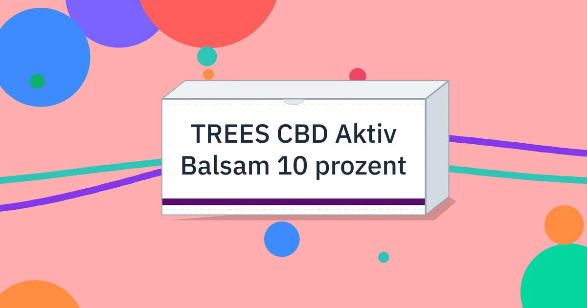 Symbolbild: Packung mit der Aufschrift TREES CBD Aktiv Balsam 10 prozent (PZN 17577531) – Verfügbarkeit und Bezug in Apotheken in Frankfurt am Main