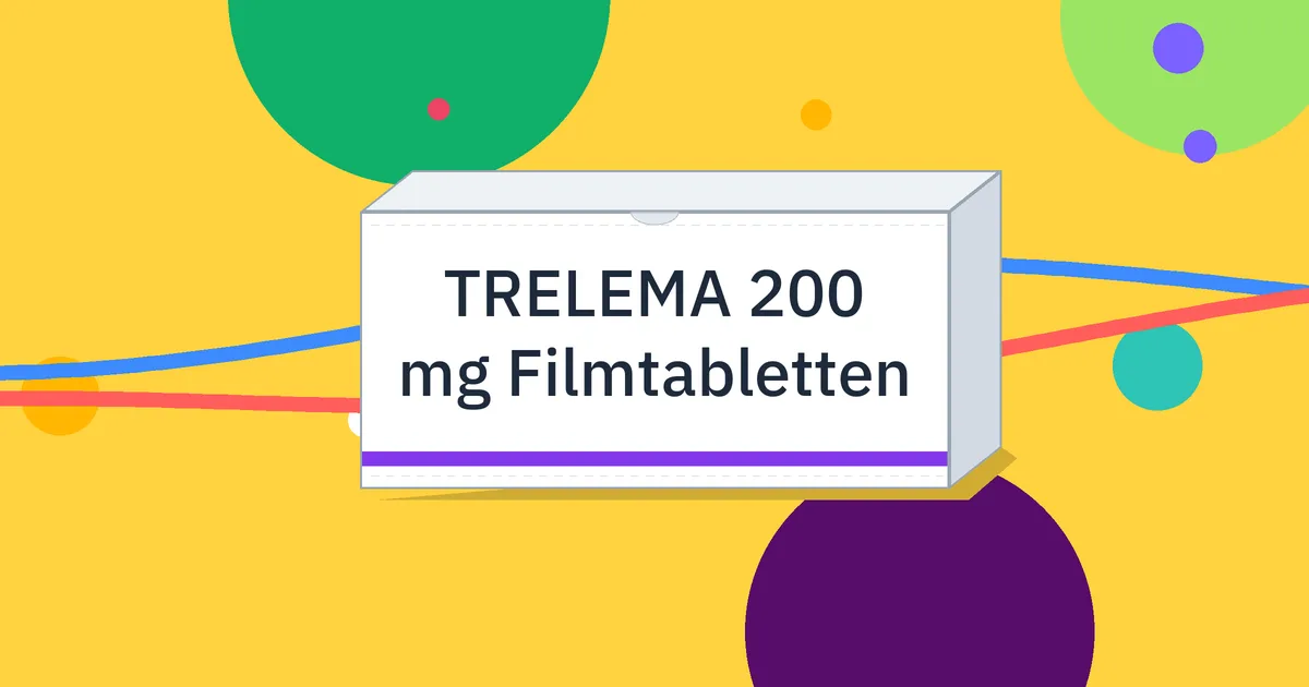 Symbolbild: Packung mit der Aufschrift TRELEMA 200 mg Filmtabletten (PZN 19835859) – Verfügbarkeit und Bezug in Apotheken in Frankfurt am Main