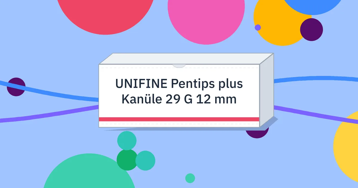 Symbolbild: Packung mit der Aufschrift UNIFINE Pentips plus Kanüle 29 G 12 mm (PZN 14415087) – Verfügbarkeit und Bezug in Apotheken in Frankfurt am Main