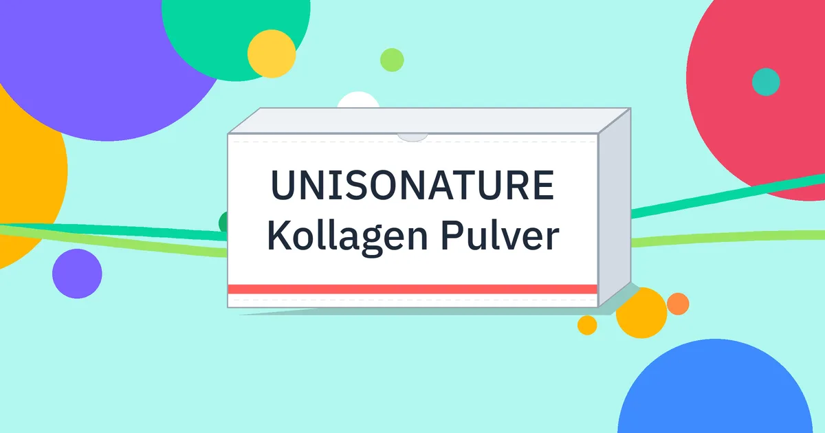 Symbolbild: Packung mit der Aufschrift UNISONATURE Kollagen Pulver (PZN 19537234) – Verfügbarkeit und Bezug in Apotheken in Frankfurt am Main