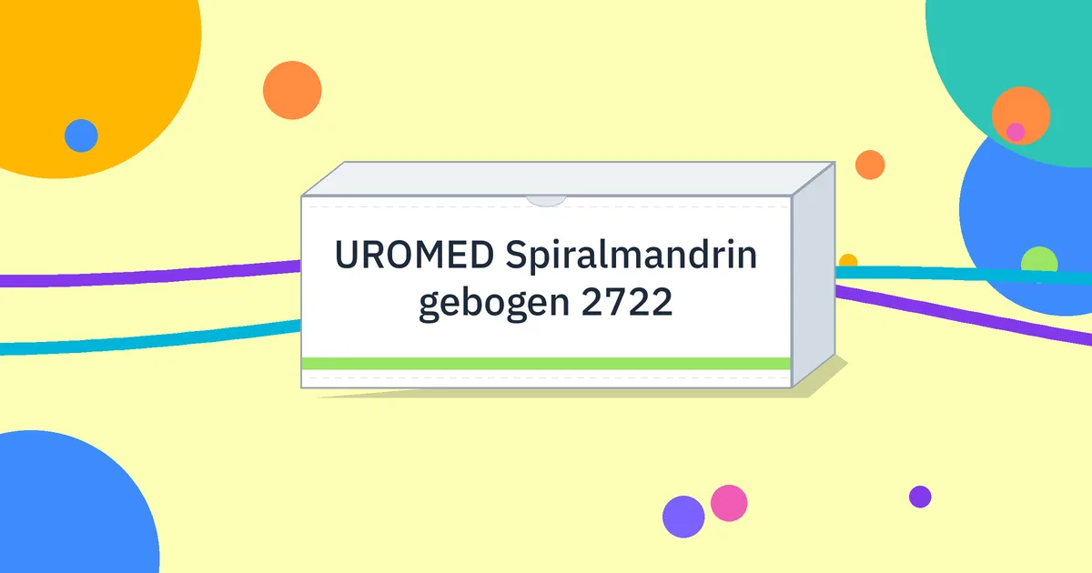 Symbolbild: Packung mit der Aufschrift UROMED Spiralmandrin gebogen 2722 (PZN 11229036) – Verfügbarkeit und Bezug in Apotheken in Frankfurt am Main