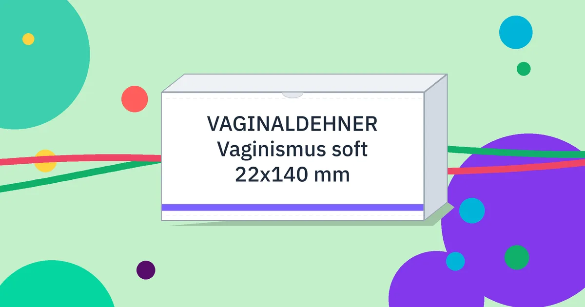 Symbolbild: Packung mit der Aufschrift VAGINALDEHNER Vaginismus soft 22x140 mm (PZN 00661463) – Verfügbarkeit und Bezug in Apotheken in Frankfurt am Main