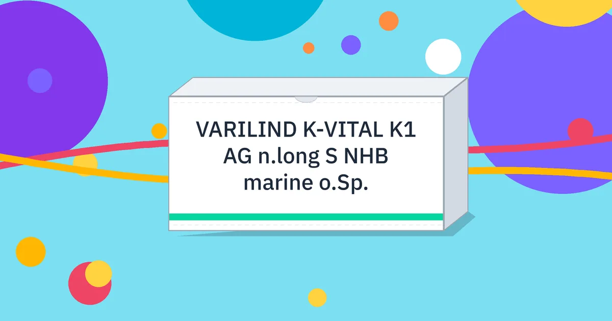 Symbolbild: Packung mit der Aufschrift VARILIND K-VITAL K1 AG n.long S NHB marine o.Sp. (PZN 20563260) – Verfügbarkeit und Bezug in Apotheken in Frankfurt am Main