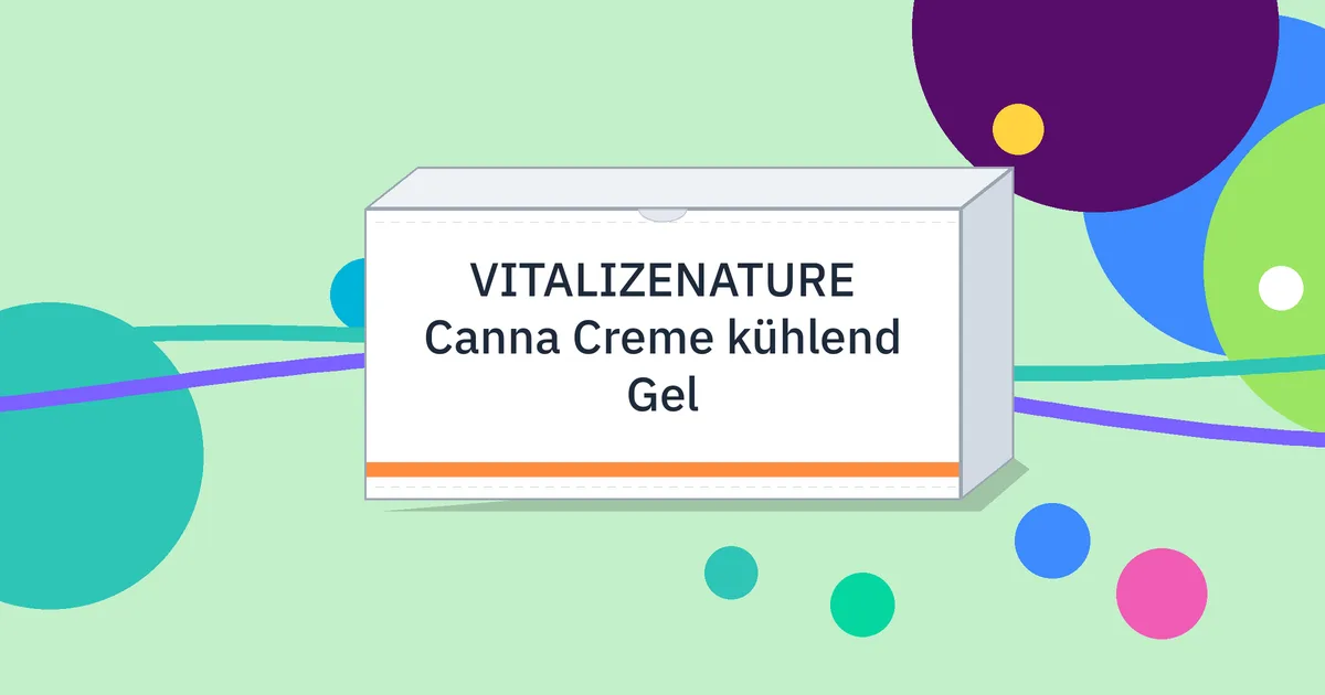 Symbolbild: Packung mit der Aufschrift VITALIZENATURE Canna Creme kühlend Gel (PZN 20136434) – Verfügbarkeit und Bezug in Apotheken in Frankfurt am Main