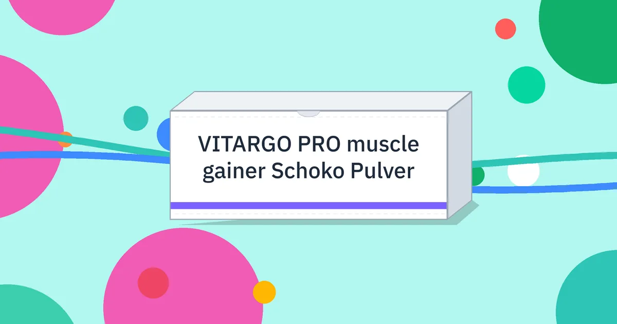 Symbolbild: Packung mit der Aufschrift VITARGO PRO muscle gainer Schoko Pulver (PZN 11178592) – Verfügbarkeit und Bezug in Apotheken in Frankfurt am Main