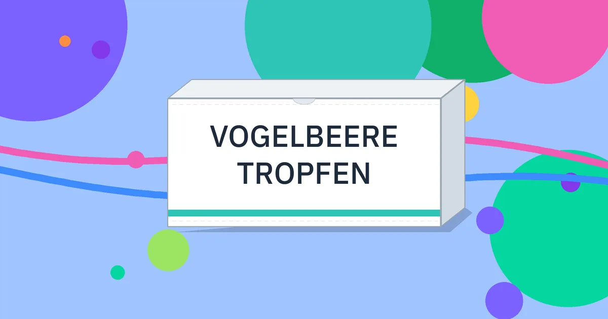 Symbolbild: Packung mit der Aufschrift VOGELBEERE TROPFEN (PZN 14282835) – Verfügbarkeit und Bezug in Apotheken in Frankfurt am Main