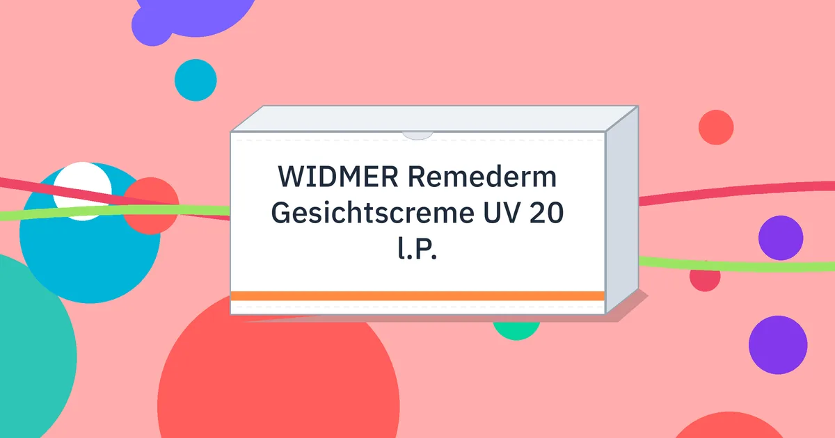 Symbolbild: Packung mit der Aufschrift WIDMER Remederm Gesichtscreme UV 20 l.P. (PZN 13348408) – Verfügbarkeit und Bezug in Apotheken in Frankfurt am Main