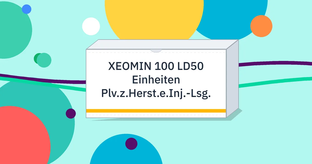 Symbolbild: Packung mit der Aufschrift XEOMIN 100 LD50 Einheiten Plv.z.Herst.e.Inj.-Lsg. (PZN 01013890) – Verfügbarkeit und Bezug in Apotheken in Frankfurt am Main