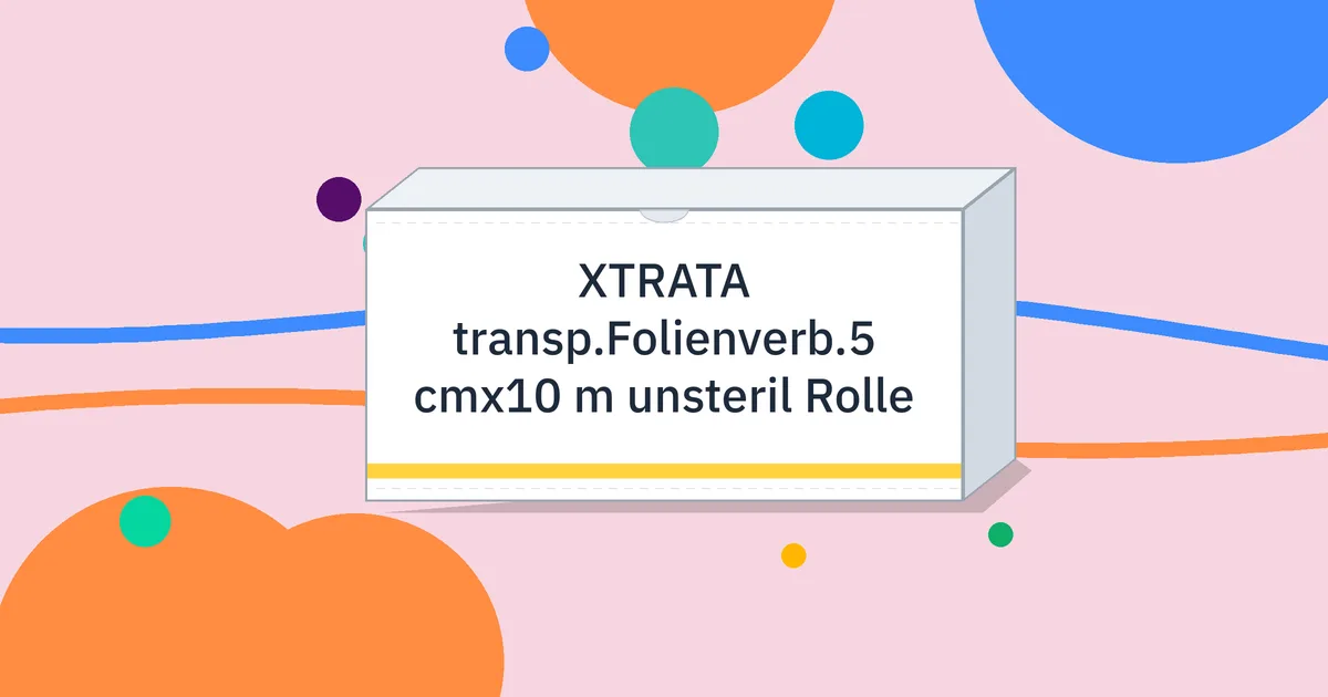 Symbolbild: Packung mit der Aufschrift XTRATA transp.Folienverb.5 cmx10 m unsteril Rolle (PZN 16905625) – Verfügbarkeit und Bezug in Apotheken in Frankfurt am Main
