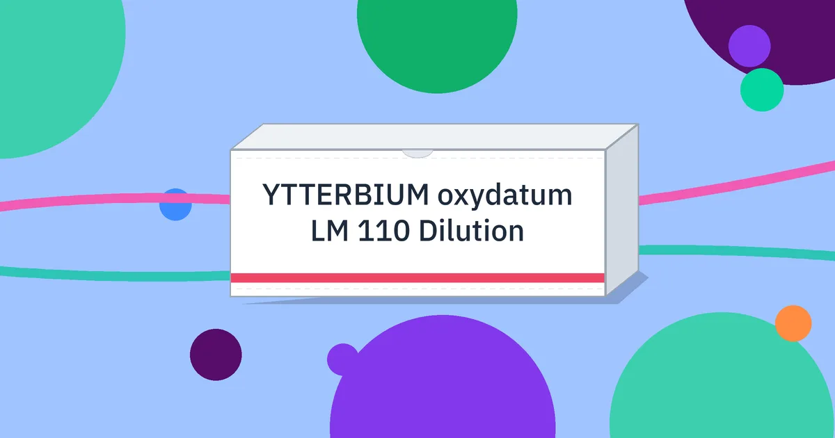 Symbolbild: Packung mit der Aufschrift YTTERBIUM oxydatum LM 110 Dilution (PZN 13287517) – Verfügbarkeit und Bezug in Apotheken in Frankfurt am Main