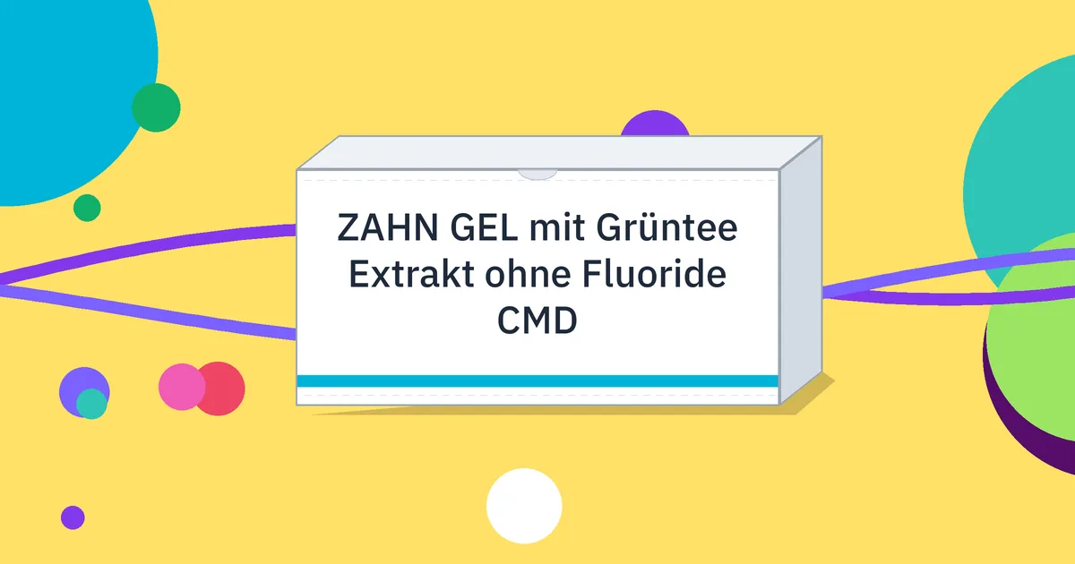 Symbolbild: Packung mit der Aufschrift ZAHN GEL mit Grüntee Extrakt ohne Fluoride CMD (PZN 10034141) – Verfügbarkeit und Bezug in Apotheken in Frankfurt am Main