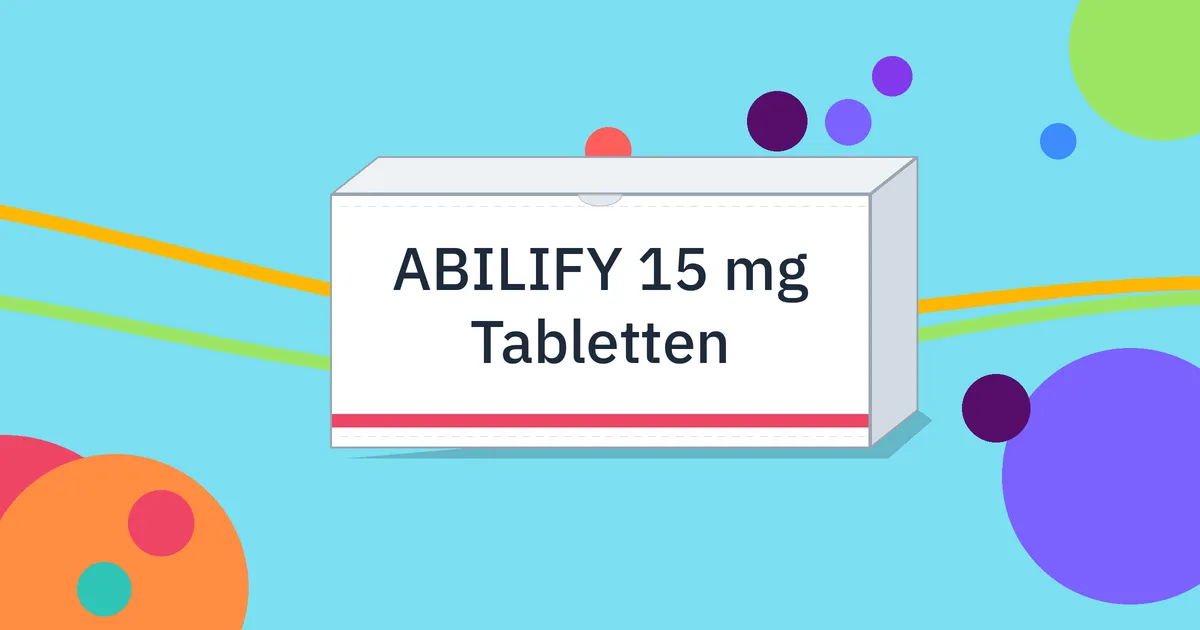 Symbolbild: Packung mit der Aufschrift ABILIFY 15 mg Tabletten (PZN 09233852) – Verfügbarkeit und Bezug in Apotheken in Frankfurt am Main