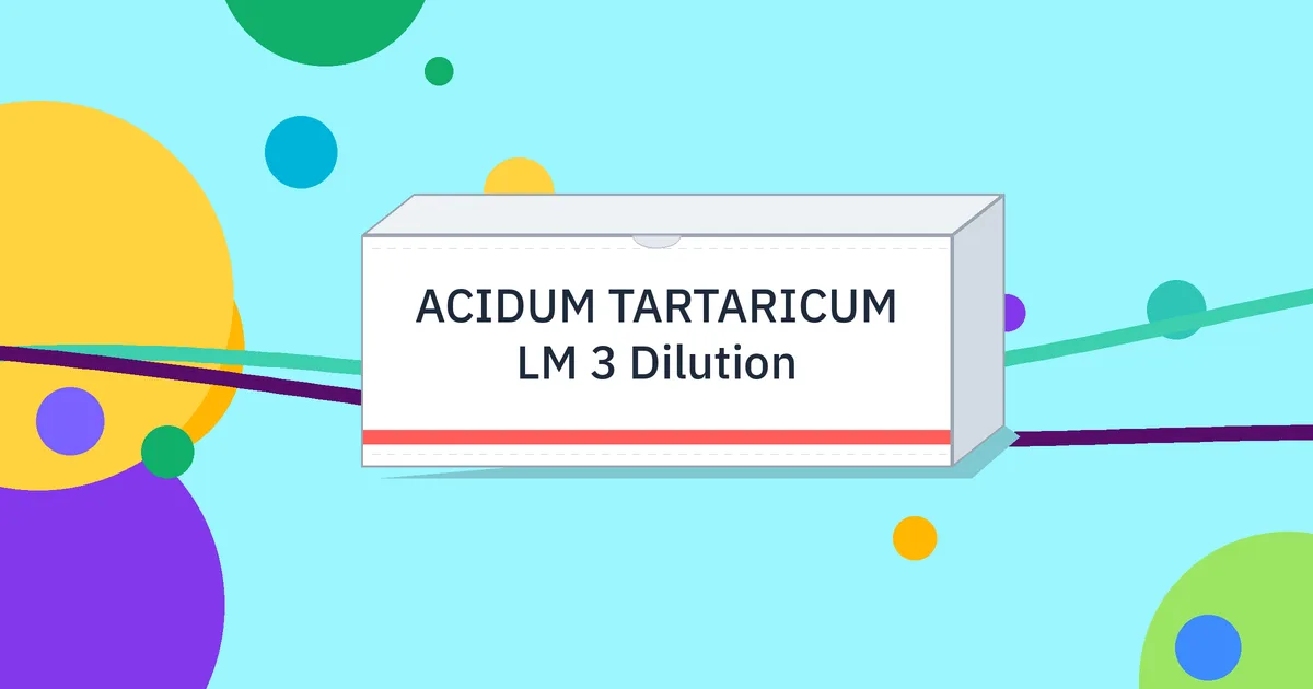 Symbolbild: Packung mit der Aufschrift ACIDUM TARTARICUM LM 3 Dilution (PZN 13286423) – Verfügbarkeit und Bezug in Apotheken in Frankfurt am Main