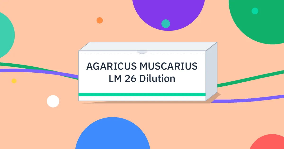Symbolbild: Packung mit der Aufschrift AGARICUS MUSCARIUS LM 26 Dilution (PZN 12756393) – Verfügbarkeit und Bezug in Apotheken in Frankfurt am Main