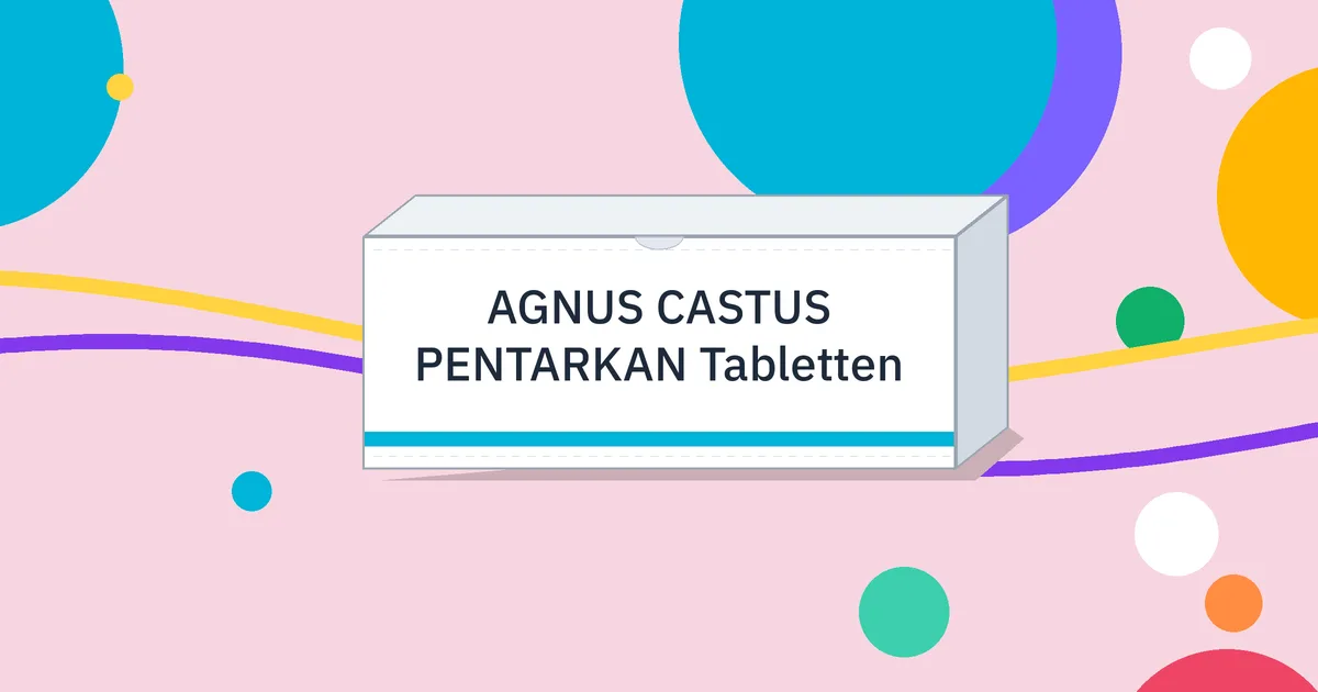 Symbolbild: Packung mit der Aufschrift AGNUS CASTUS PENTARKAN Tabletten (PZN 08534646) – Verfügbarkeit und Bezug in Apotheken in Frankfurt am Main