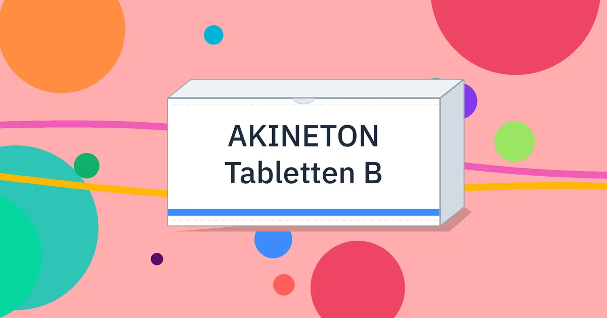Symbolbild: Packung mit der Aufschrift AKINETON Tabletten B (PZN 03063969) – Verfügbarkeit und Bezug in Apotheken in Frankfurt am Main