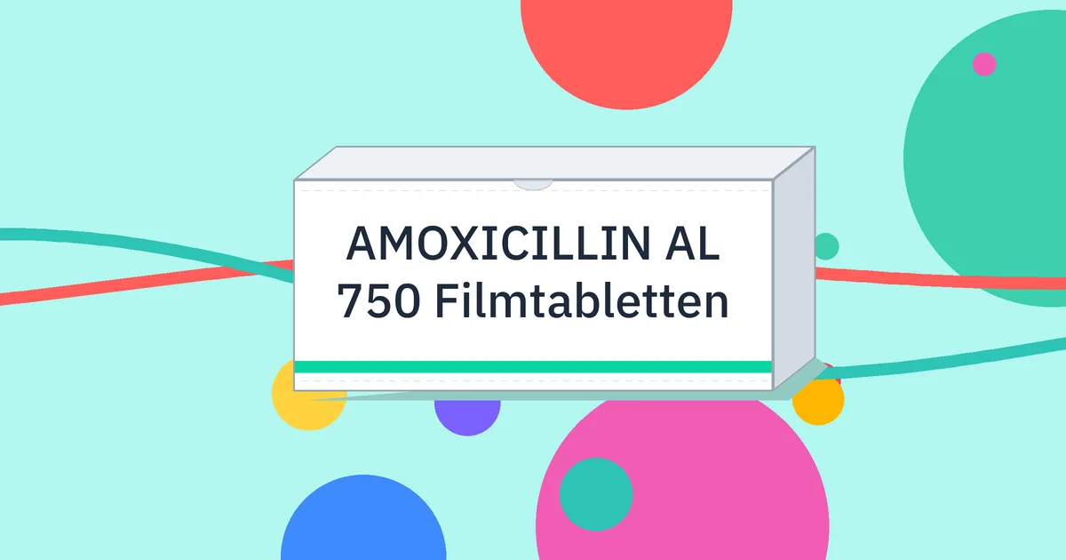 Symbolbild: Packung mit der Aufschrift AMOXICILLIN AL 750 Filmtabletten (PZN 09424411) – Verfügbarkeit und Bezug in Apotheken in Frankfurt am Main