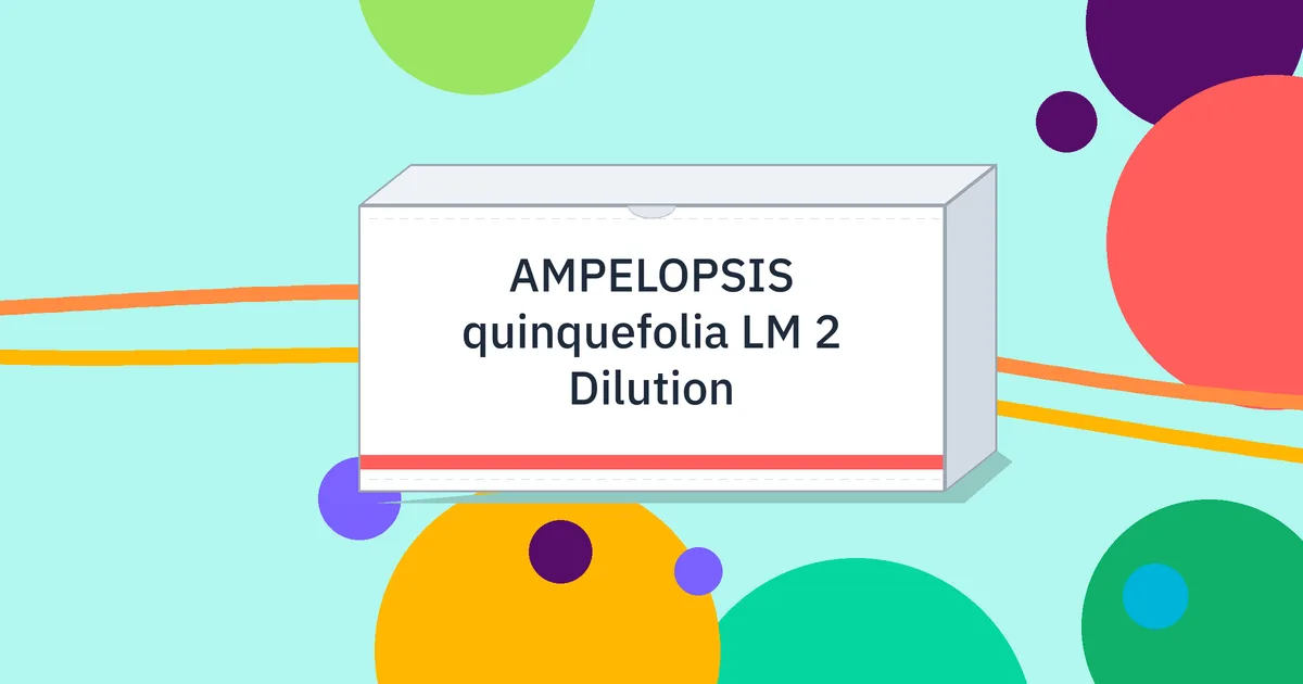 Symbolbild: Packung mit der Aufschrift AMPELOPSIS quinquefolia LM 2 Dilution (PZN 13324980) – Verfügbarkeit und Bezug in Apotheken in Frankfurt am Main