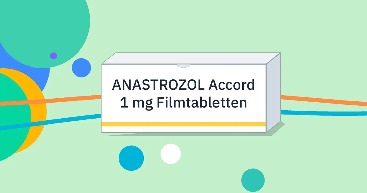 Symbolbild: Packung mit der Aufschrift ANASTROZOL Accord 1 mg Filmtabletten (PZN 15205050) – Verfügbarkeit und Bezug in Apotheken in Frankfurt am Main