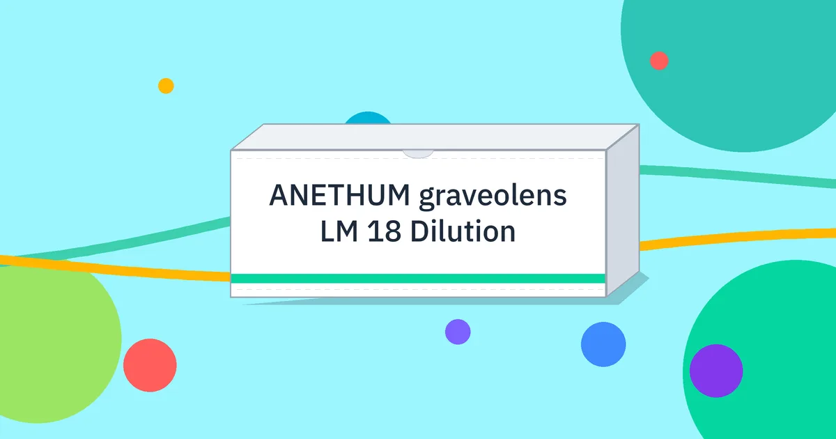Symbolbild: Packung mit der Aufschrift ANETHUM graveolens LM 18 Dilution (PZN 16008179) – Verfügbarkeit und Bezug in Apotheken in Frankfurt am Main