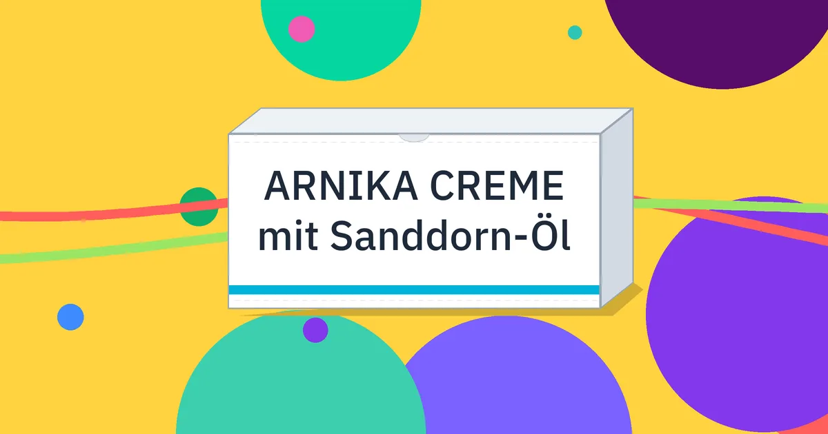 Symbolbild: Packung mit der Aufschrift ARNIKA CREME mit Sanddorn-Öl (PZN 16334223) – Verfügbarkeit und Bezug in Apotheken in Frankfurt am Main