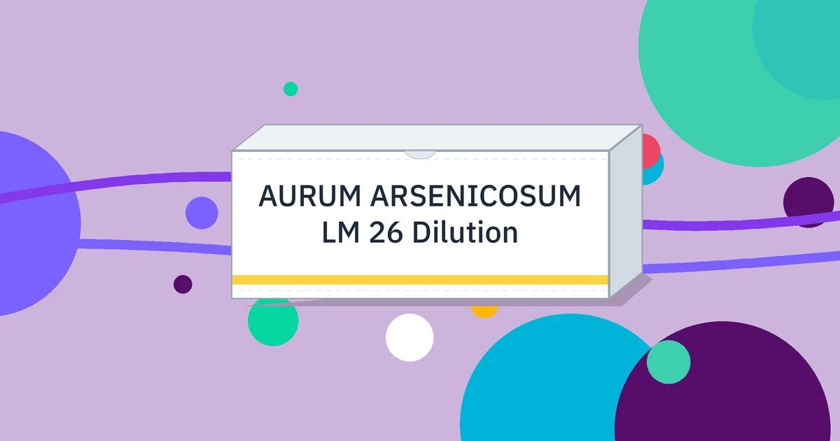 Symbolbild: Packung mit der Aufschrift AURUM ARSENICOSUM LM 26 Dilution (PZN 12783504) – Verfügbarkeit und Bezug in Apotheken in Frankfurt am Main