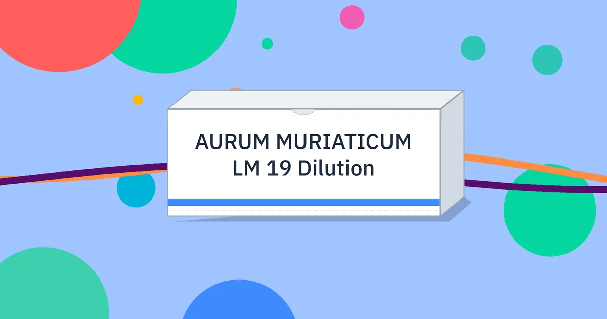 Symbolbild: Packung mit der Aufschrift AURUM MURIATICUM LM 19 Dilution (PZN 12785578) – Verfügbarkeit und Bezug in Apotheken in Frankfurt am Main