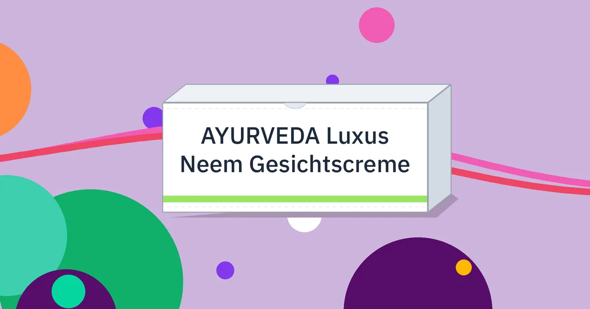 Symbolbild: Packung mit der Aufschrift AYURVEDA Luxus Neem Gesichtscreme (PZN 15407167) – Verfügbarkeit und Bezug in Apotheken in Frankfurt am Main