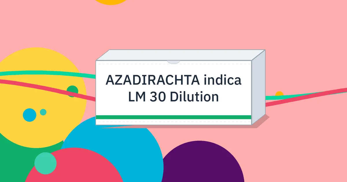 Symbolbild: Packung mit der Aufschrift AZADIRACHTA indica LM 30 Dilution (PZN 13375227) – Verfügbarkeit und Bezug in Apotheken in Frankfurt am Main