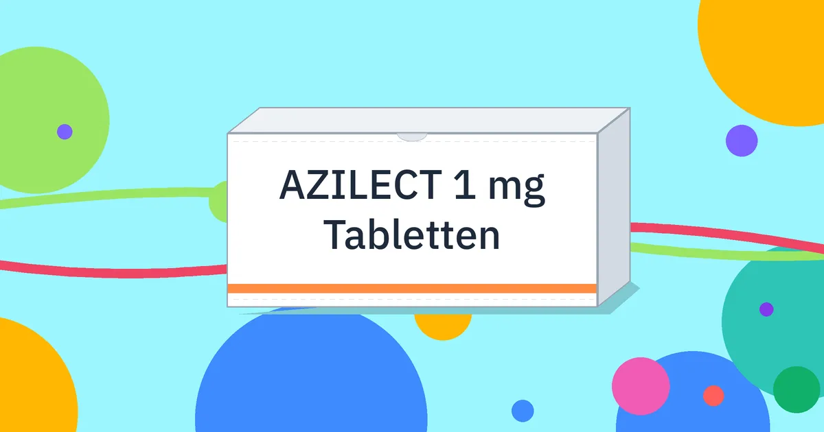 Symbolbild: Packung mit der Aufschrift AZILECT 1 mg Tabletten (PZN 05500500) – Verfügbarkeit und Bezug in Apotheken in Frankfurt am Main