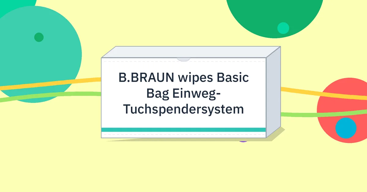 Symbolbild: Packung mit der Aufschrift B.BRAUN wipes Basic Bag Einweg-Tuchspendersystem (PZN 19192870) – Verfügbarkeit und Bezug in Apotheken in Frankfurt am Main