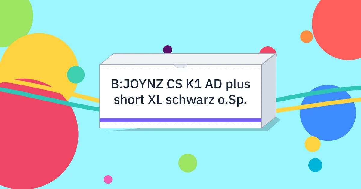 Symbolbild: Packung mit der Aufschrift B:JOYNZ CS K1 AD plus short XL schwarz o.Sp. (PZN 20525199) – Verfügbarkeit und Bezug in Apotheken in Frankfurt am Main