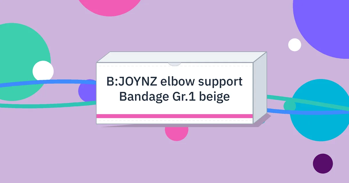 Symbolbild: Packung mit der Aufschrift B:JOYNZ elbow support Bandage Gr.1 beige (PZN 20522108) – Verfügbarkeit und Bezug in Apotheken in Frankfurt am Main