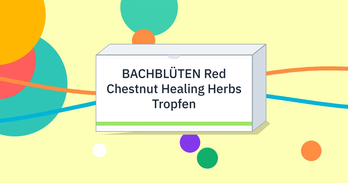 Symbolbild: Packung mit der Aufschrift BACHBLÜTEN Red Chestnut Healing Herbs Tropfen (PZN 07365093) – Verfügbarkeit und Bezug in Apotheken in Frankfurt am Main