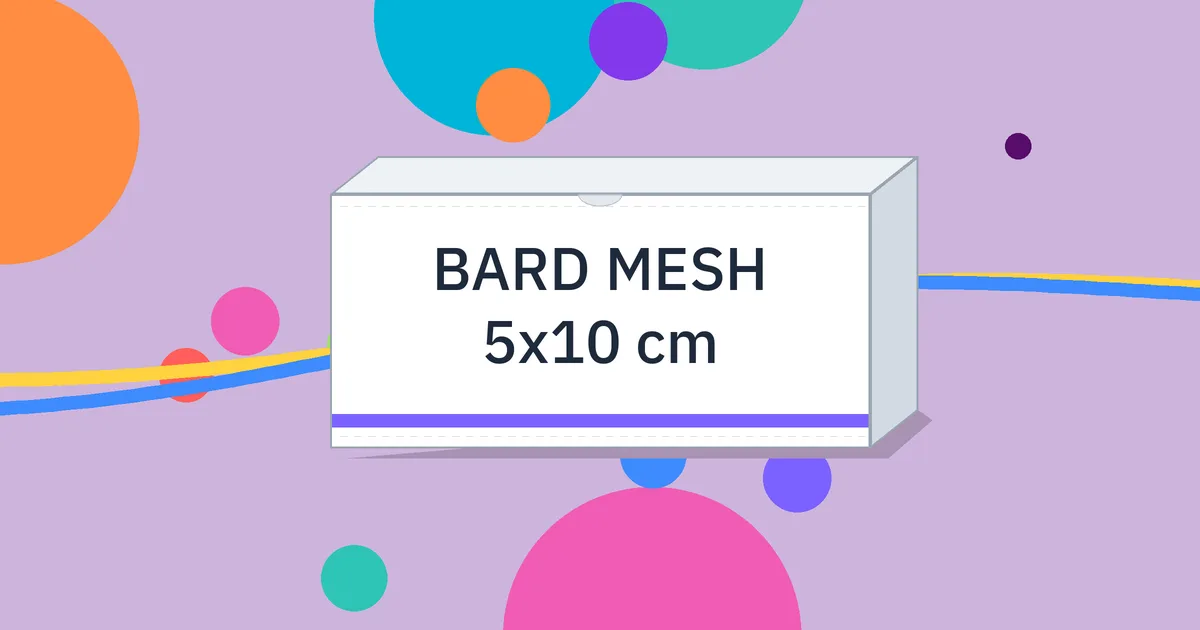 Symbolbild: Packung mit der Aufschrift BARD MESH 5x10 cm (PZN 03751103) – Verfügbarkeit und Bezug in Apotheken in Frankfurt am Main