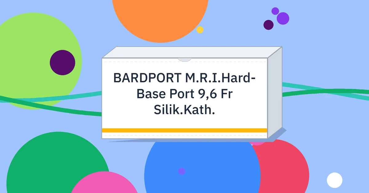 Symbolbild: Packung mit der Aufschrift BARDPORT M.R.I.Hard-Base Port 9,6 Fr Silik.Kath. (PZN 02755435) – Verfügbarkeit und Bezug in Apotheken in Frankfurt am Main